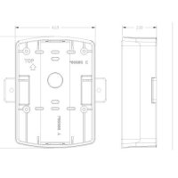 Eaton ELSPKBB-R Wheelock Eluxa LED Speaker Surface Backbox, Ceiling, Red