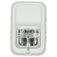 System Sensor SGWLED Series Compact Wall Strobe with LED, FIRE Label, White