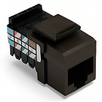 Leviton 41108-RE8 Voice Grade QUICKPORT Jack, 8P8C, Black