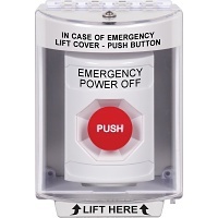 STI SS2374PO-EN Emergency Button, White Stopper Station with Surface ...