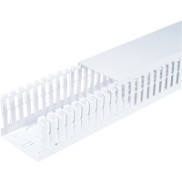 Panduit MC50X50WH2 Wired Duct, Slotted Metric Duct, 50mm Diameter, PVC