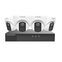 Turing Video TLK4T441 Lite IP Kit 4x 4MP Turret Camera, 4-Channel NVR ...