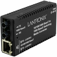 Lantronix M/GE-PSW-SX-01(ST)-SA Mini 10/100/1000BT-1000BX Switch, 3.3V, W