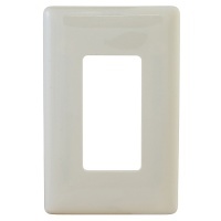 Hubbell NPS26LA 1-Gang Decorator Snap-On Wall Plate, Light Almond