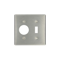 Leviton 84007 Faceplates and Mounting Boxes, SS WP 2G 1TGL/1REC 1,406 ...