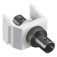 Hubbell SFSTSW Fiber Snap-Fit ST Connectors, Black Zirconia, White