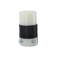 Leviton 4765-C Connector, 15A 125V/10A 250V Non-Grounded 3-Pole 3-Wire