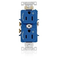 Leviton 5262-S2B Duplex Power Outlet, 15A, 125V, NEMA 5-15R, Indoor ...