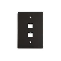 Wirepath MIDI-2-BK 2-Port Midi Wall Plate, Black