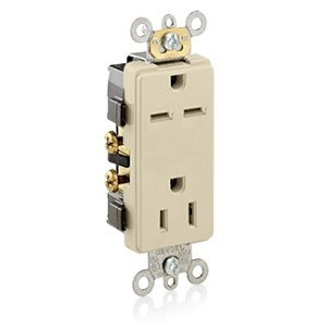 Leviton 16292-I Decora Plus Duplex Receptacle / Outlet, Commercial ...