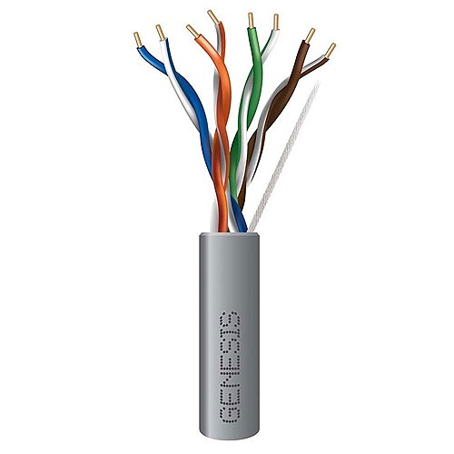 Genesis 63301109 CAT5e Non-Plenum Cable, 24/4 Solid BC, Unshielded, UTP ...