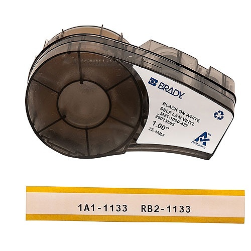 Brady ID M21-1000-427 Self-Laminating Vinyl Wrap Around Labels with ...