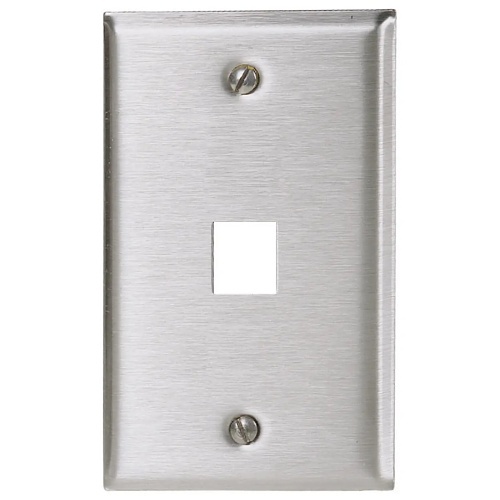 Hubbell SSF11 Wall Plate, SS, 1-Gang, 1-Port