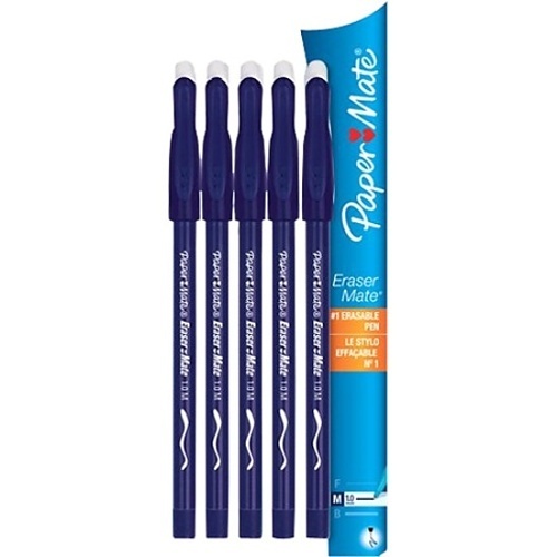 Paper Mate 3153558PP Eraser Mate Stick Ballpoint Pen, Medium, 1.00m ...