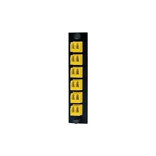 Hubbell FSPNLCDS6Y Fiber Optic Patch Panel, Fiber, Adapter Panel, 12P ...