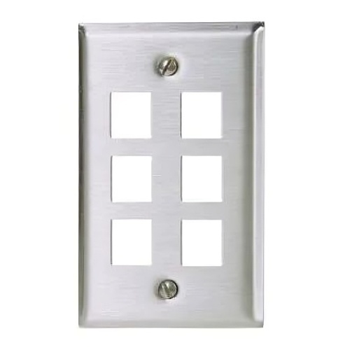 Hubbell Premise Wiring SSF16 Wall Plates,1 Gray