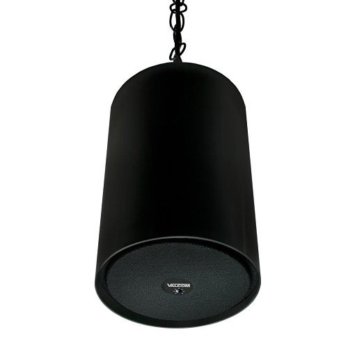 Valcom VIP-415-BK-IC IP Pendant Speaker with Integrated Clock, Black