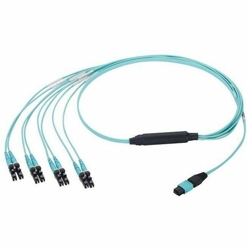 Panduit FZ8RP5NLSQNM005 8-Fiber Round Harness, OM4, OFNP, MPO F to LC ...