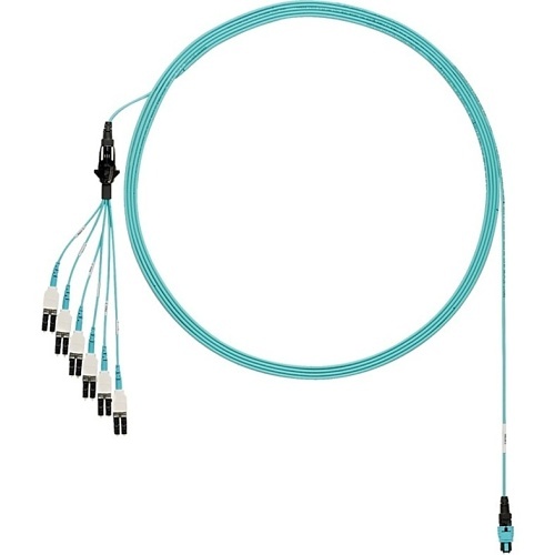 Panduit FXTRP8NUGSNF058 OM3 12-Fiber Round Harness Cable, Plenum, 58'