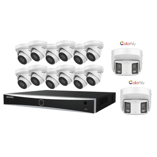 Hikvision EKI-K164T814A IR 180° Panoramic Surveillance Kit with 4K 16 ...
