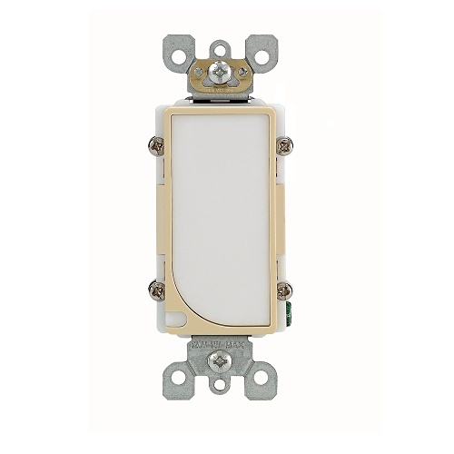 Leviton 6527-I Decora Full LED Guide Light, 1W, 120VAC, Ivory