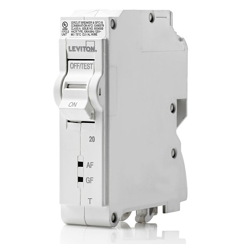 Leviton LB120-DFT 20A 1-Pole Thermal Magnetic AFCI / GFCI Branch ...
