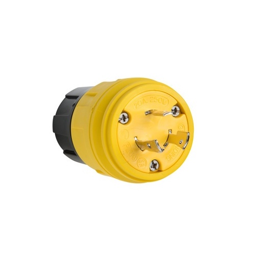 Pass & Seymour 26W48 Power Plug, TURNLOK Plug IP67 20A 250V L6 and L620P