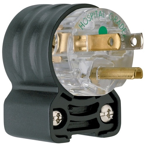 Pass & Seymour PS5266-HGAN Straight Blade Angle Plug, 3-Wire, 15A, 125V ...