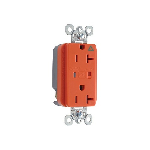 Pass & Seymour IG5362-OSP TVSS Receptacle 20A-125V, Alarm, Orange