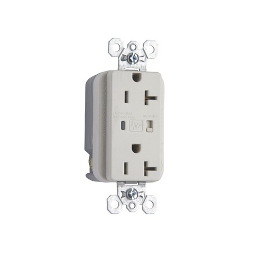 Pass & Seymour 5362-LASP TVSS Receptacle 20A 125V, Alarm, Light Almond