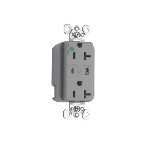 Pass & Seymour 8300-GRYSP HG TVSS Receptacle 20A 125V, Gray