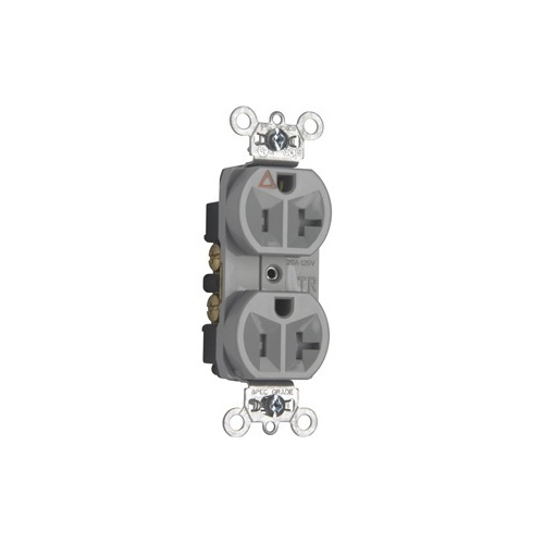 Pass & Seymour TRIG5362-GRY Power Outlet, IG TR Duplex Receptacle20A ...