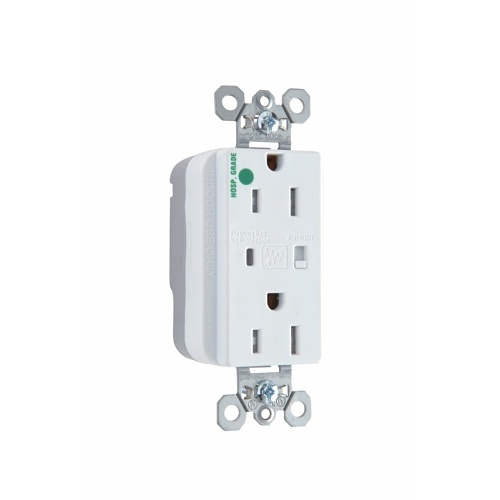 Pass & Seymour PTTR8200-WSP, HG SPD Receptacle, 15A, 125V, White