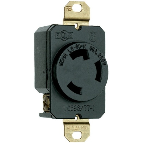 Pass & Seymour L630-R Turnlok 3-Wire 30A 250V Single Receptacle