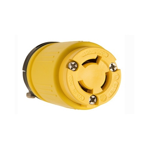 Pass & Seymour 2549 Turnlok Rubber Connector, 15A, 250V, L615R