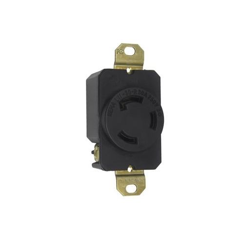 Pass & Seymour L1130-R Turnlok Receptacle, 30A, 3P, 250V