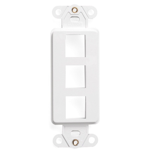 Leviton 41643-AW Keystone Wall Strap Duplex 4-Port NEMA 10, 64"