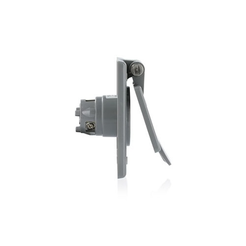 Leviton 4715-CWP Power Outlet Receptacle, 3-Wire, 15A 125V, Locking ...