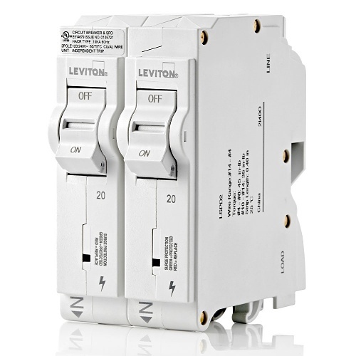 Leviton LSPD2 Plug-On Surge Protection Device, 20A