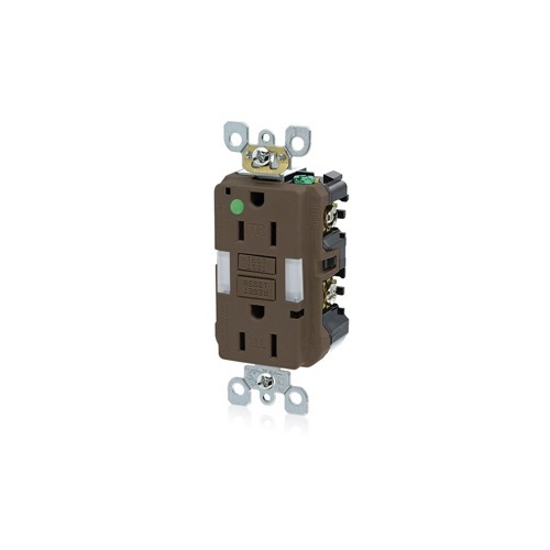 Leviton GFNL1-HG Tranquil Style GFCI Outlet / Receptacle Guidelite 15A 125V