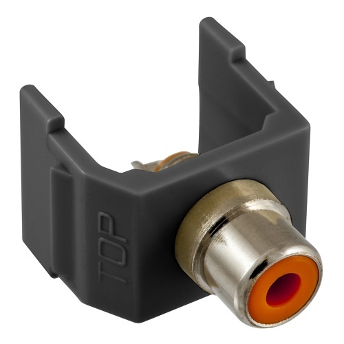 Hubbell SFRCORBK RCA Connector with Solder Termination, Orange ...