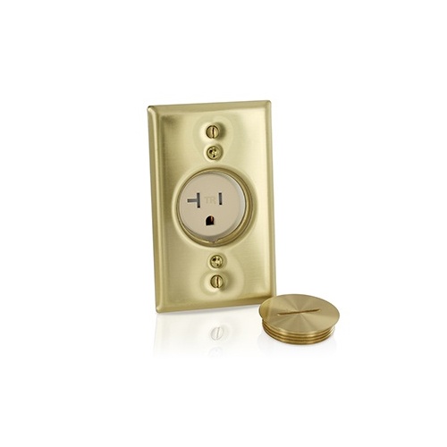 Leviton T5350-B Tamper-Resistant Single Receptacle, Recessed Display ...