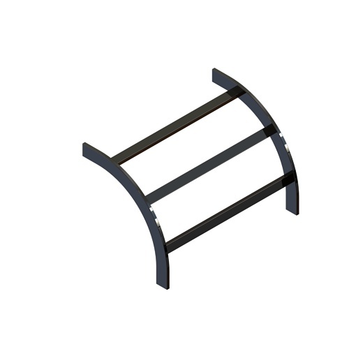 Ortronics TRTCI-18B 18" Vertical Curved Inside Radius Runway, Black