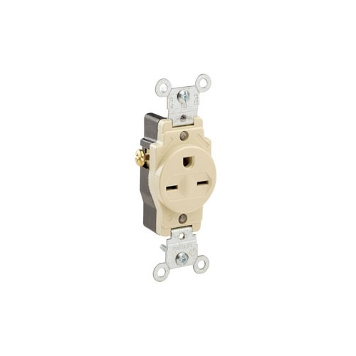 Leviton 5029-I Single Receptacle Outlet, 250V at 15A