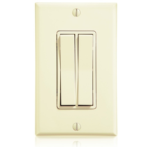 Leviton WSS0S-D9I Wireless Decora Remote Switch Dual 902MHz, Ivory