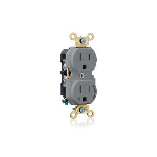 Leviton 5262-1PG Duplex Receptacle Outlet, 2-Pole, 3-Wire, Industrial ...