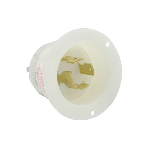 Leviton 2775 Flanged Inlet 4-Pole 4-Wire Industrial Connector, 30A, 347 ...