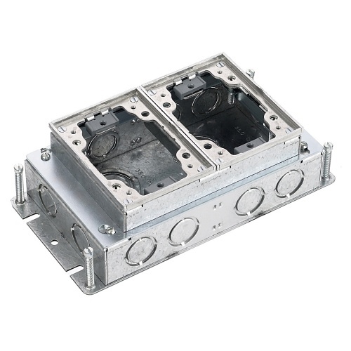 Hubbell BA2422 2-Gang Rectangular Box, Shallow, Fully Adjustable ...