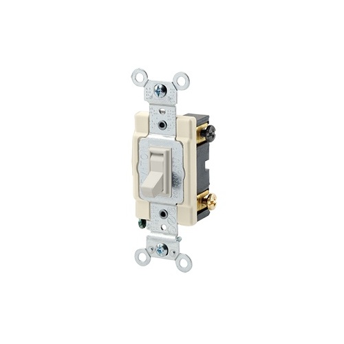 Leviton 54504-2T Copper 4-Way Toggle Switch, 15A 120/277VAC, Light Almond