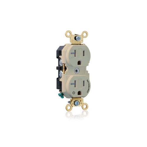 Leviton 5362-1PI Duplex Receptacle Outlet, 2-Pole, 3-Wire, Industrial ...